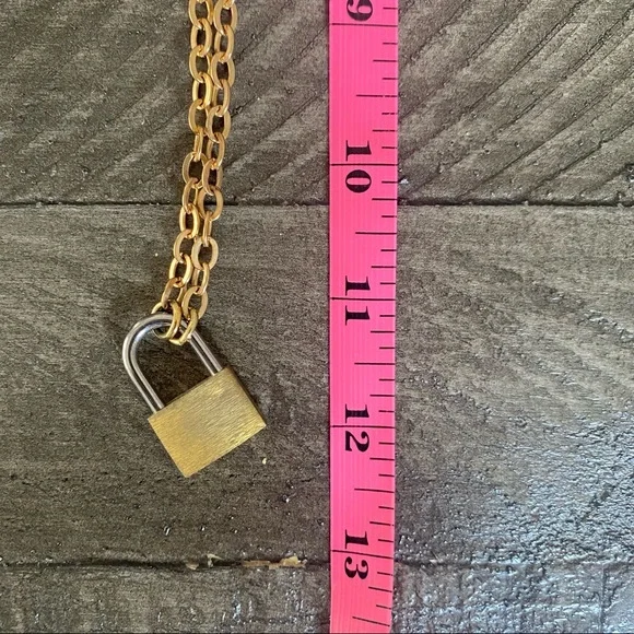 Jewelry | Gold Chain Lock Necklace | Poshmark